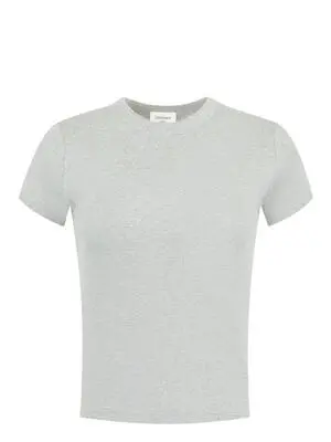 Saint Laurent Cotton Short Sleeve T-shirt - Gray