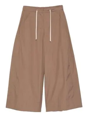 Max Mara Cotton Wide-leg Trousers - Multicolor