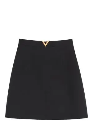 Valentino Garavani Vlogo Signature Wool And Silk Skirt - Multicolor