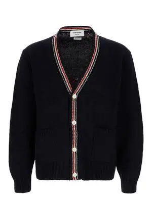 Thom Browne THOM BROWNE Long Sleeve V Neck Knitwear Multicolor