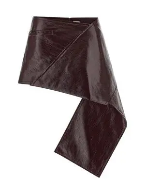 COURREGES COURREGES Fold Vinyl Mini Skirt Multicolor
