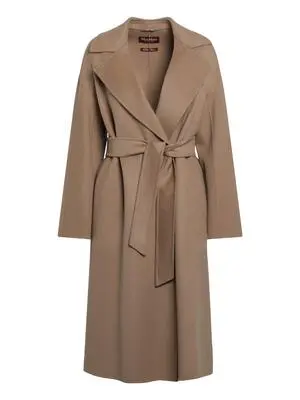 Max Mara Belted Wool Blend Coat - Brown