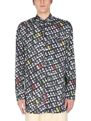 Bottega Veneta Shirt With Allover Print - Black