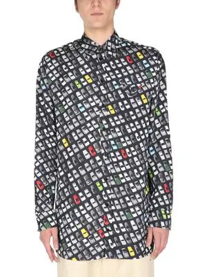 Bottega Veneta Shirt With Allover Print - Black