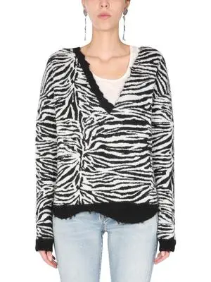 Saint Laurent Saint Laurent Women V-Neck Sweater Multicolor
