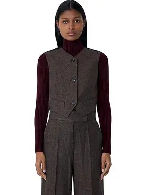Max Mara Wool Waistcoat - Brown