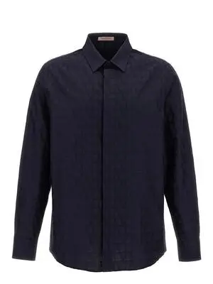 Valentino Garavani Toile Iconographe' Shirt - Blue
