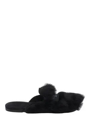 Dolce & Gabbana Shearling Slippers - Black