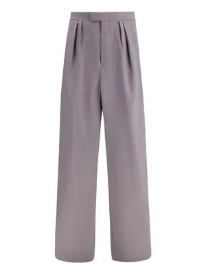 Dries Van Noten Preaches Bis Wool And Mohair Pants - Gray