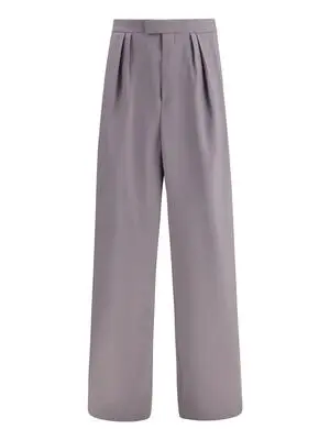 Dries Van Noten Preaches Bis Wool And Mohair Pants - Gray
