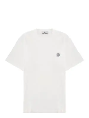 Stone Island T-shirt Con Patch Logo - White