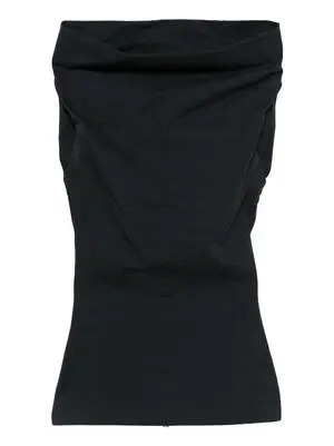 Issey Miyake ISSEY MIYAKE Sculptural Cowl Neck Sleeveless Top Multicolor