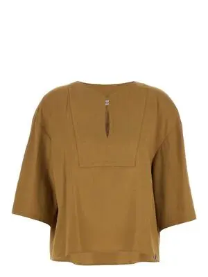 Max Mara Linen-blend Blouse - Cream