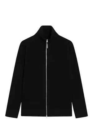 MAISON MARGIELA MAISON MARGIELA Cotton And Wool Zip-Up Knit Cardigan Black