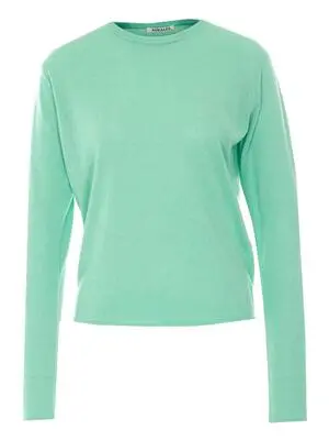 Auralee Cashmere And Silk Fine Knit Sweater - Green