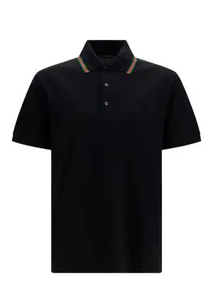 Gucci Cotton Piqué Jersey Polo Shirt - Black