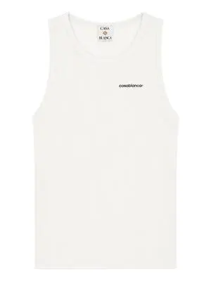 Casablanca Ribbed Logo Tank Top - Multicolor