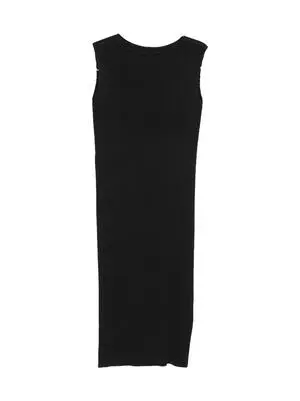 Issey Miyake Plissé Effect Boat Neck Dress - Multicolor
