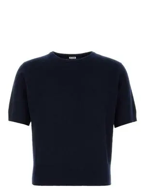 JIL SANDER Midnight Wool Blend Sweater - Blue