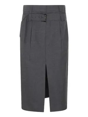 Brunello Cucinelli Wool Long Skirt - Multicolor
