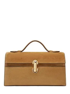 Savette Suede Symmetry Pouch - Cream