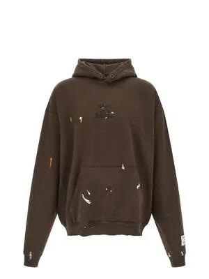 GALLERY DEPT. French Logo Painted Hoodie - Brown