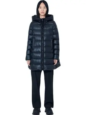 Moncler Suyenne Long Parka Jacket - Blue