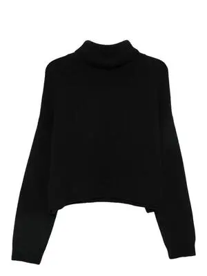 LISA YANG Cashmere Roll Neck Knitwear Jumper - Black