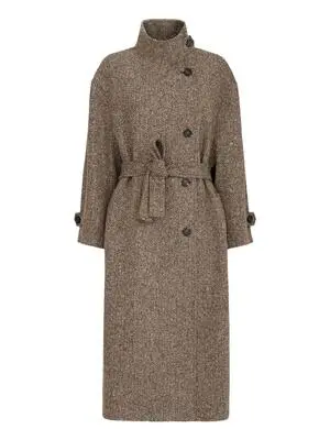 Brunello Cucinelli BRUNELLO CUCINELLI Wool Long Coat Multicolor