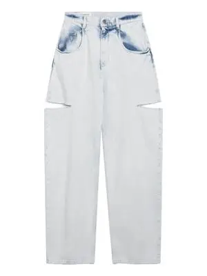 MAISON MARGIELA Cotton Denim Cut-out Jeans - Blue