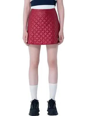 Moncler Quilted Mini Skirt - Red