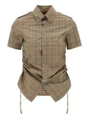 Burberry Check Print Cotton Shirt - Multicolor