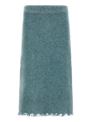 JIL SANDER JIL SANDER Wool Knit Skirt Blue
