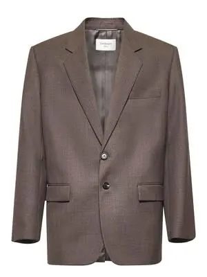 Saint Laurent Saint Laurent Men Grey Wool Chiné Yves Blazer Multicolor