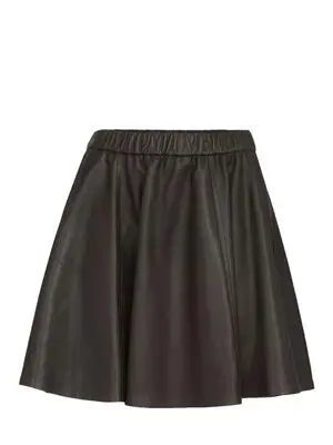 Brunello Cucinelli Leather Mini Skirt - Multicolor