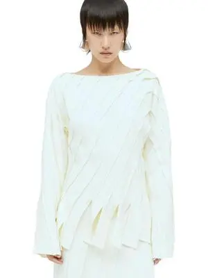 Bottega Veneta Fringe Hem Panel Top - Multicolor