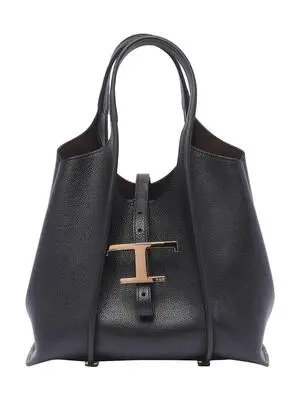 TOD'S T-timeless Shopping Bag - Black