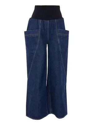 Alaïa Denim Sweatpants - Blue
