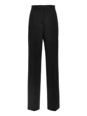 Dolce & Gabbana Wool Gabardine Tuxedo Trousers - Black