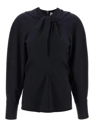 Victoria Beckham Twist Detail Blouse - Blue