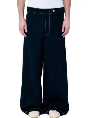 Moncler Wide-leg Cotton Pants - Black
