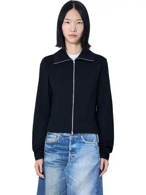 Our Legacy Slim Zip Longsleeve Top - Black