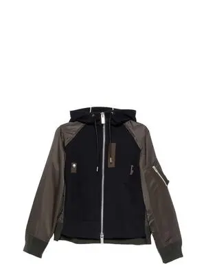 Sacai Paneled Hooded Sweatshirt - Multicolor