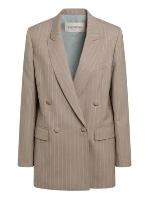 Valentino Garavani Virgin Wool Jacket - Mud