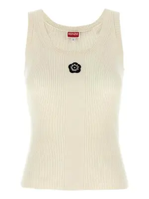 Kenzo Boke Flower 2.0 Ribbed Viscose Tank Top - White