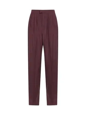Saint Laurent Silk Habutai Tailored Trousers - Multicolor
