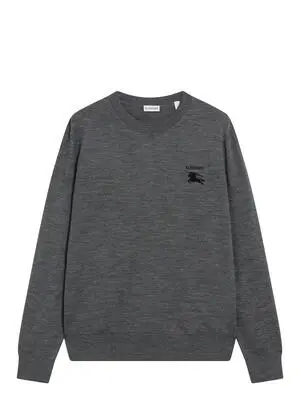 Burberry Wool Crewneck Sweater - Gray