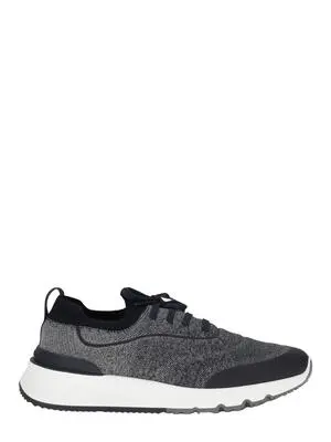 Brunello Cucinelli Techno Cotton Knit Sneakers Runners - Gray