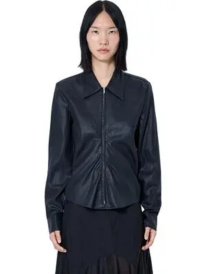 Our Legacy Slim Zip Shirt - Black