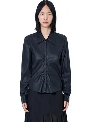 Our Legacy Slim Zip Shirt - Black